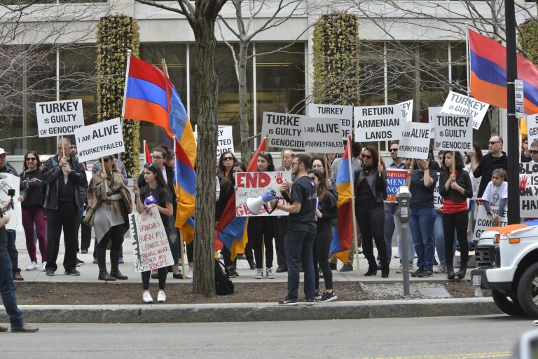 Hundreds Protest, Demand Justice at Turkish Consulate in Boston