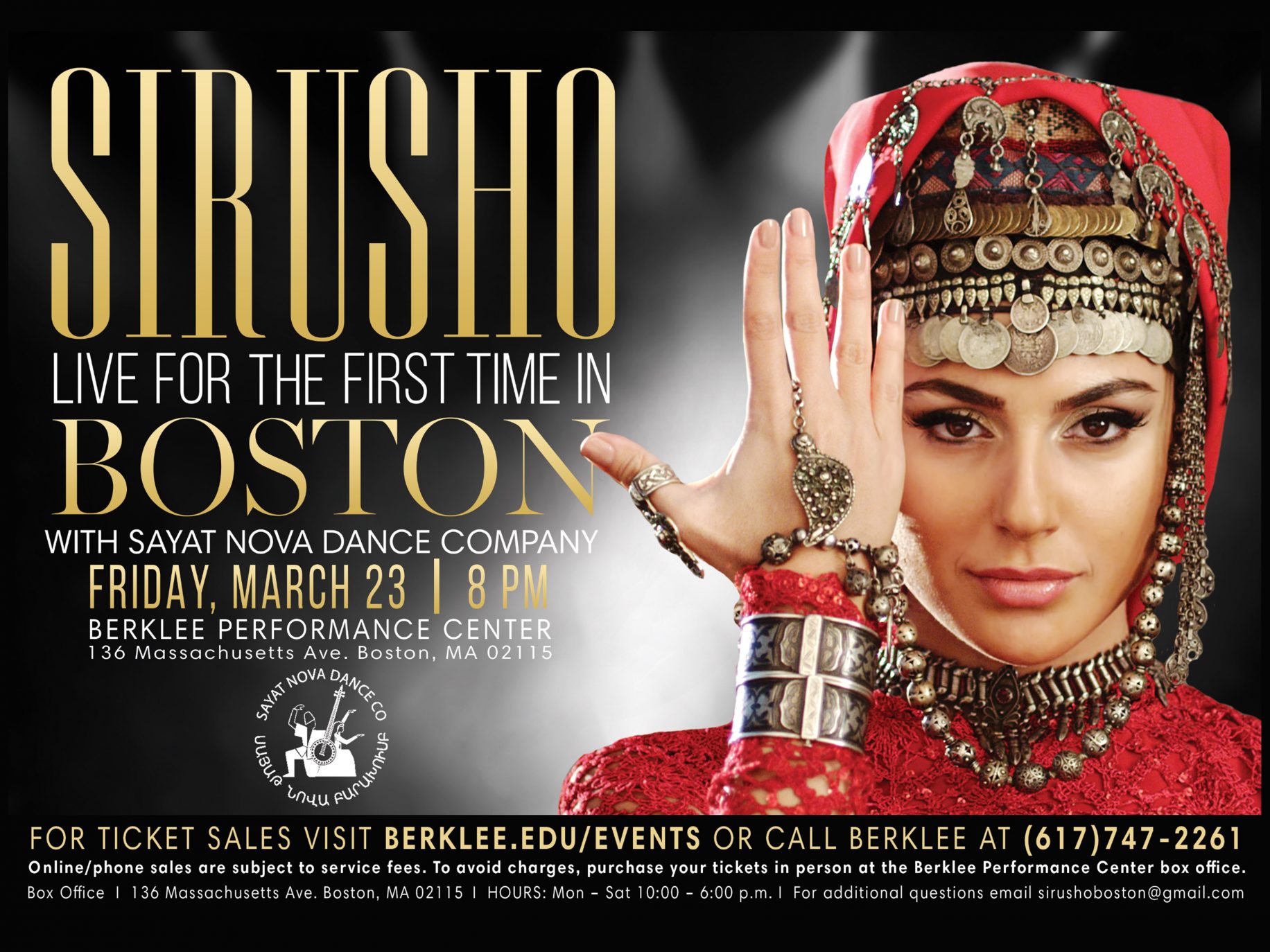 Sirusho to Make Boston Debut with the Sayat Nova Dance Company