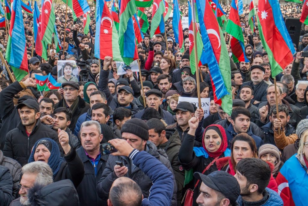 Thousands Protest in Baku to Demand Release of Jailed Blogger