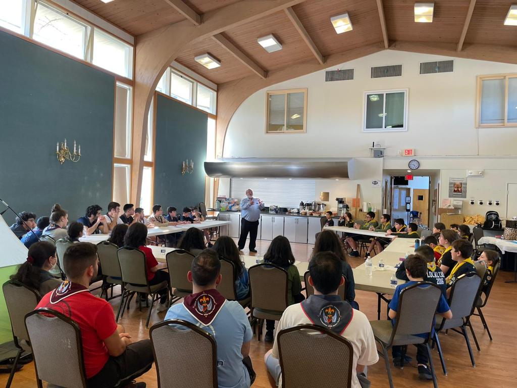 Scouts eagerly listening to a lecture - The Armenian Weekly