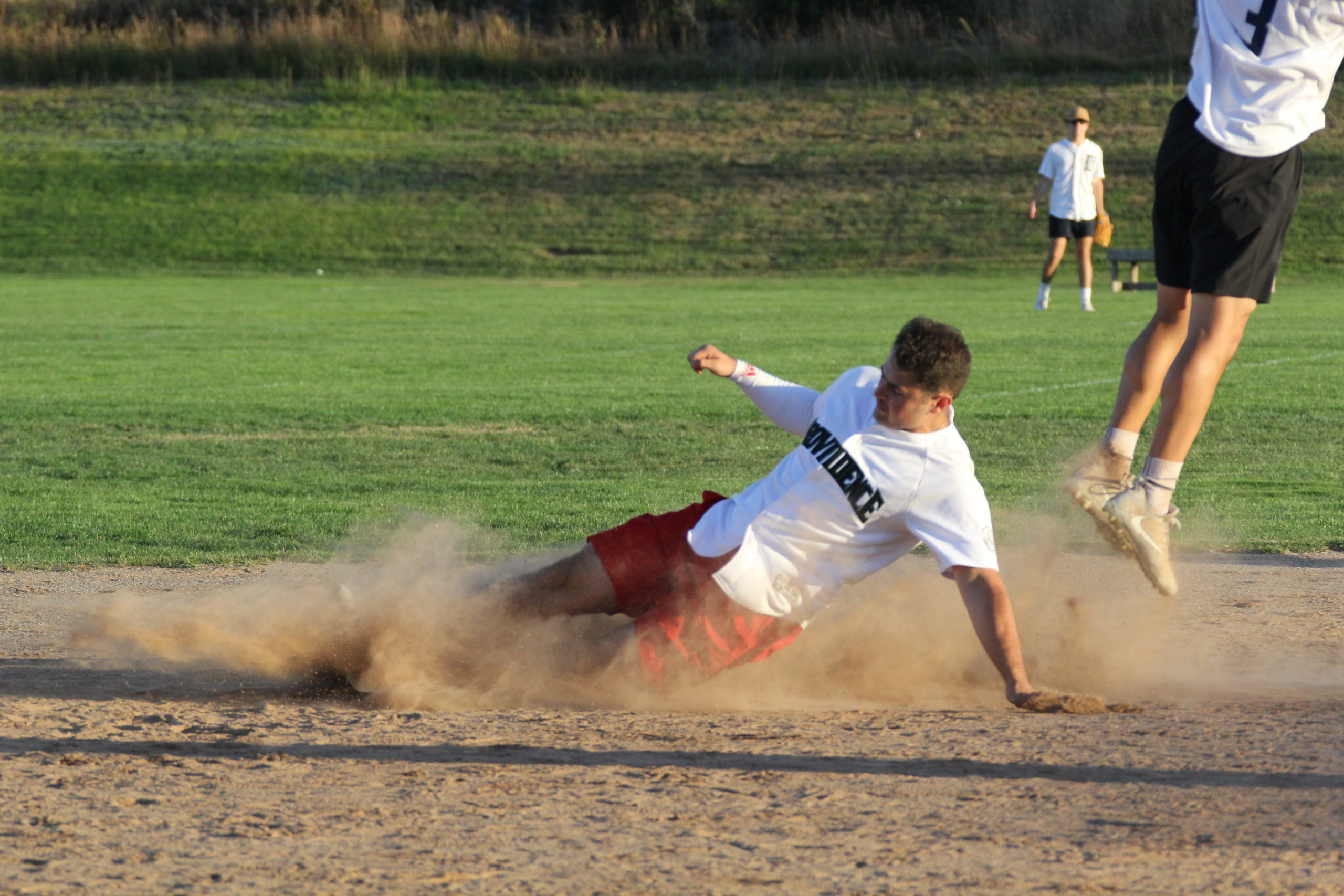 Zach Semerjian slides into second base during the final - The Armenian ...