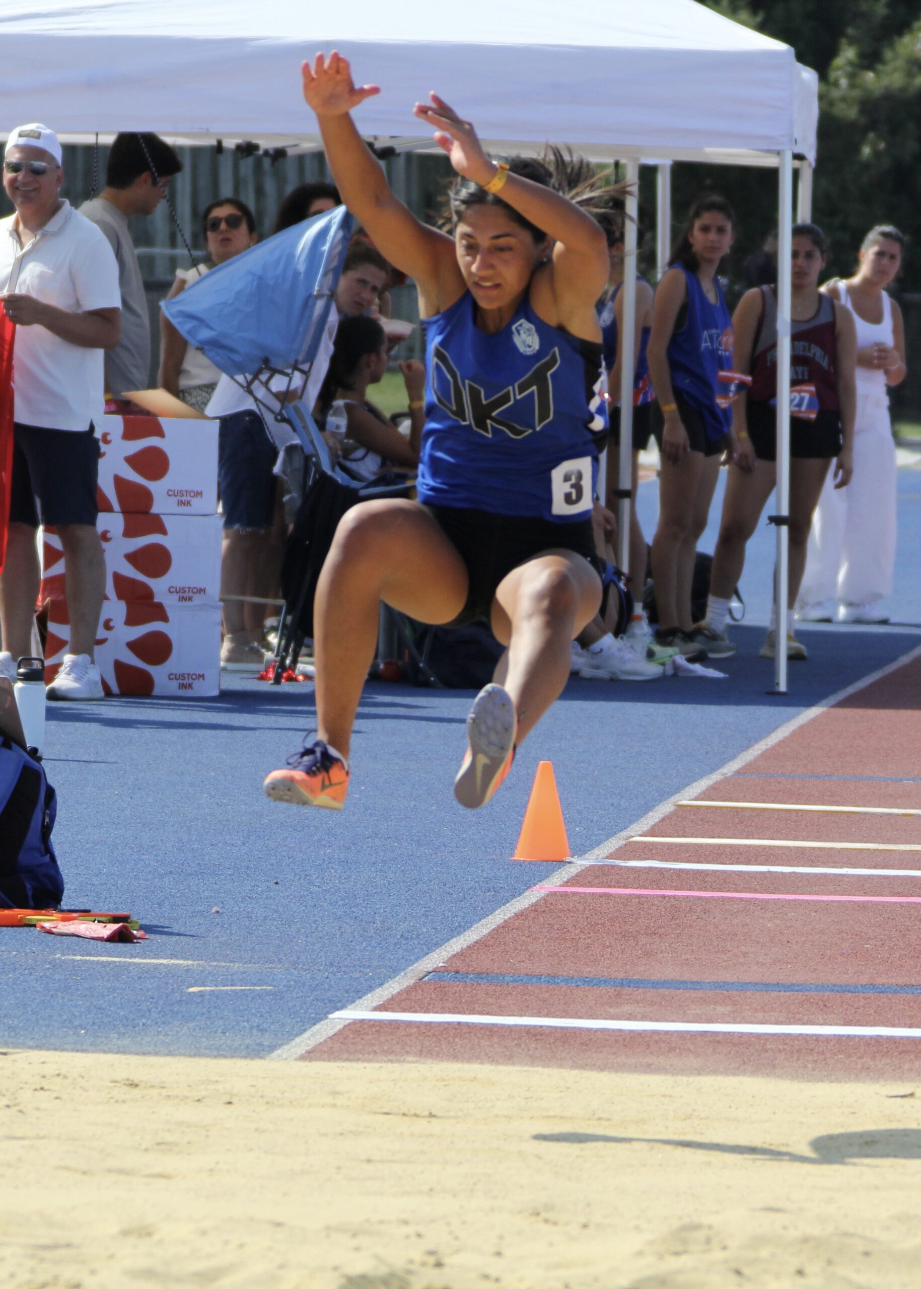 Knar Topouzian (Detroit) winning the Triple Jump (Photo Sona Gevorkian ...