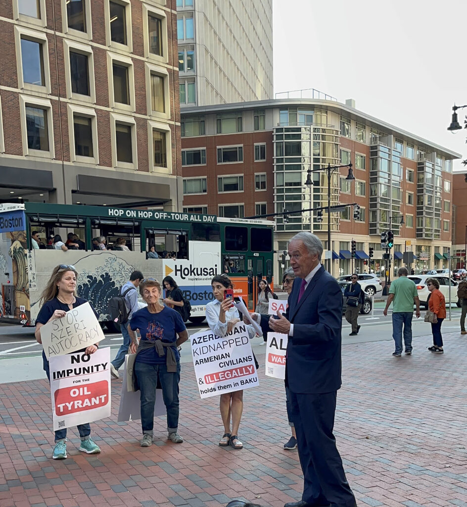 Weekly protests have begun at the JFK Federal Building in Boston