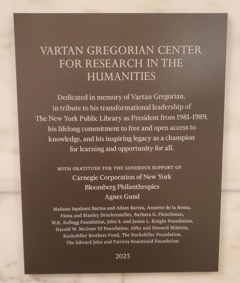 The New York Public Library dedicates Center for Research in the ...