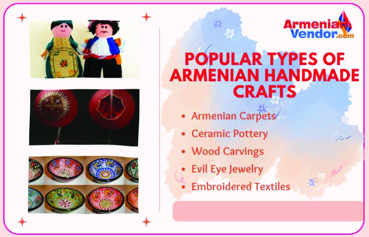 Armenian handmade crafts now available at local fairs and events