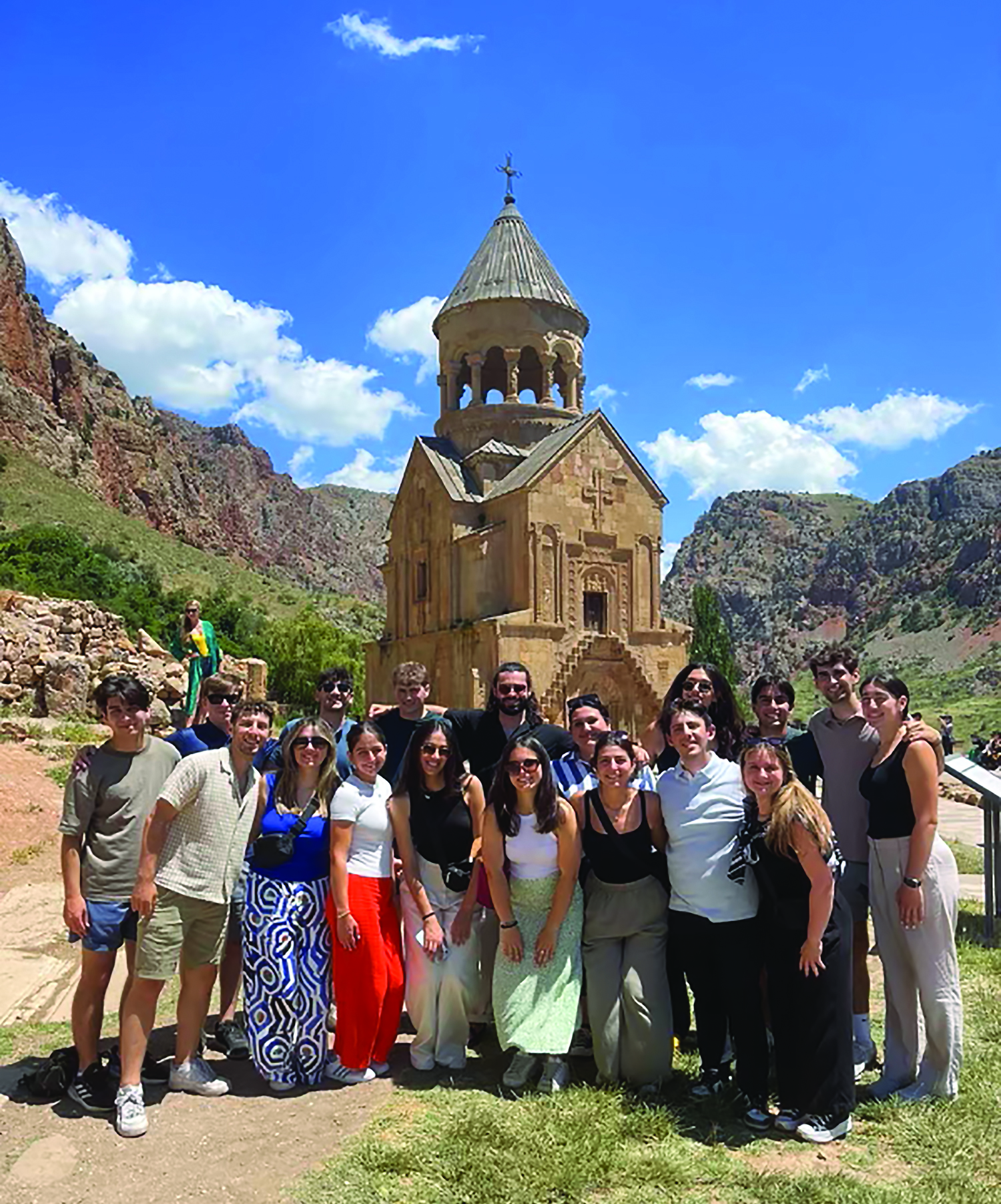 The interns at Noravank on the first day of their Syunik trip - The ...