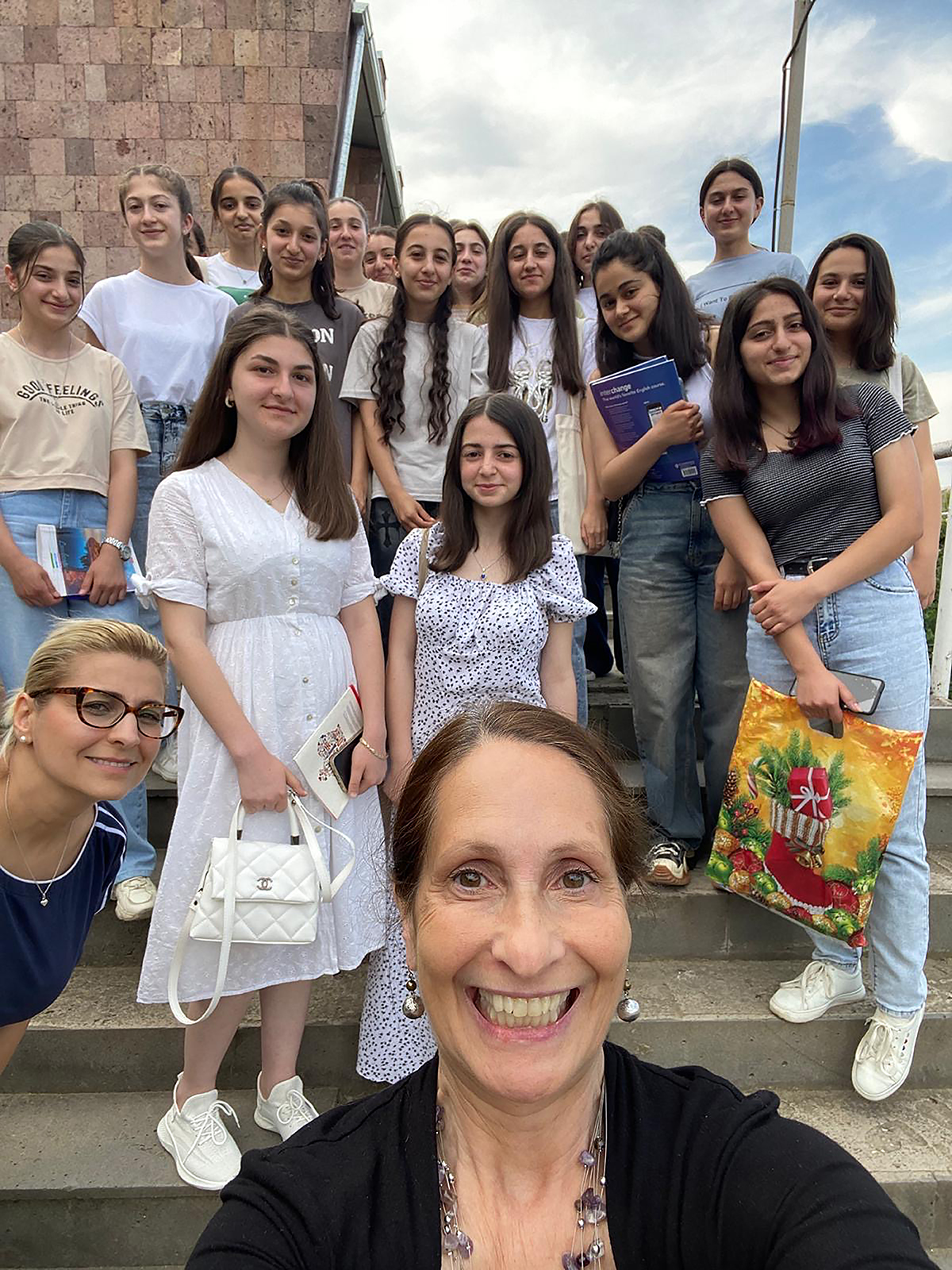 Daria with students - The Armenian Weekly