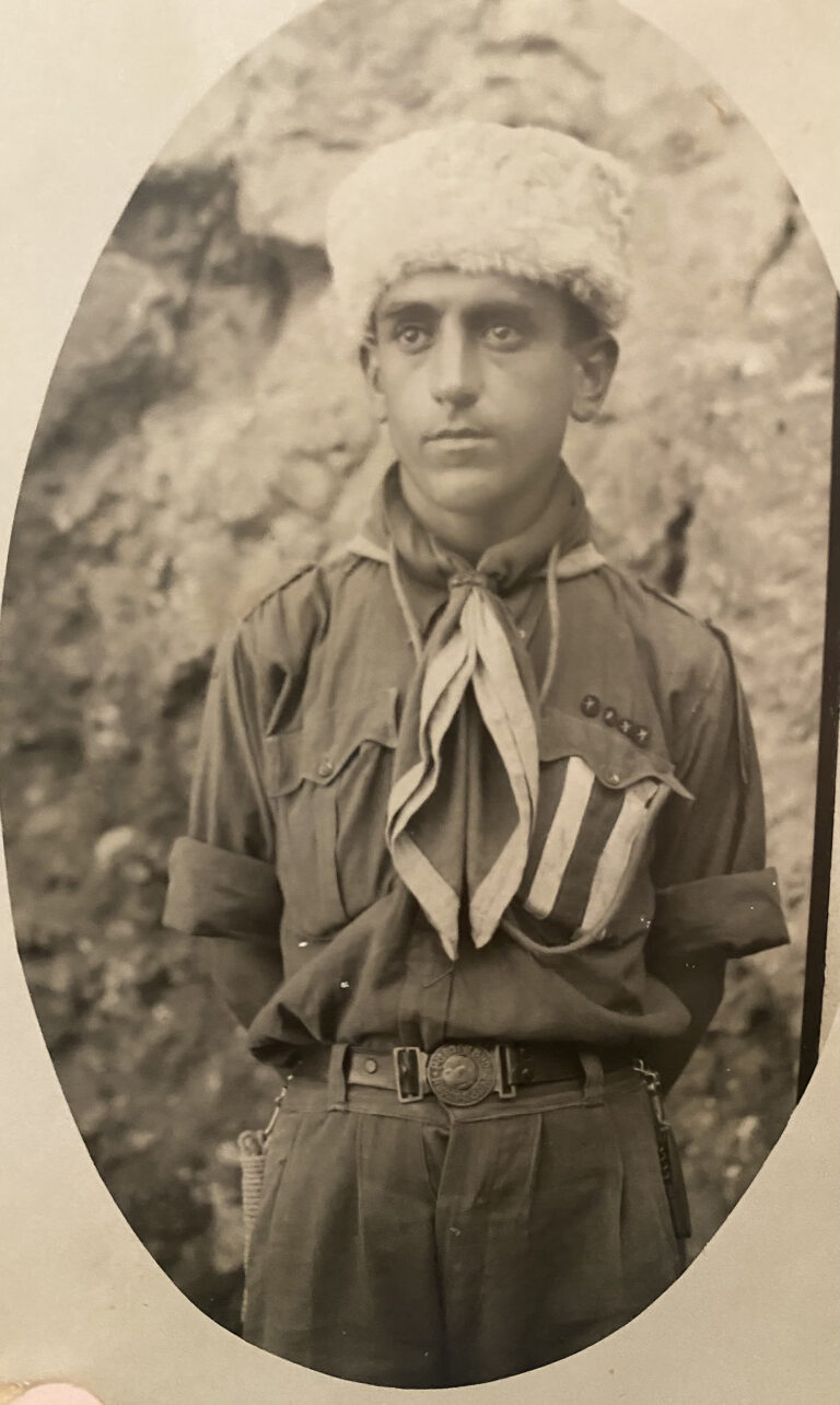 Young Movses the Boy Scout with his “բարձրացիր բարձրացուր” (rise above ...