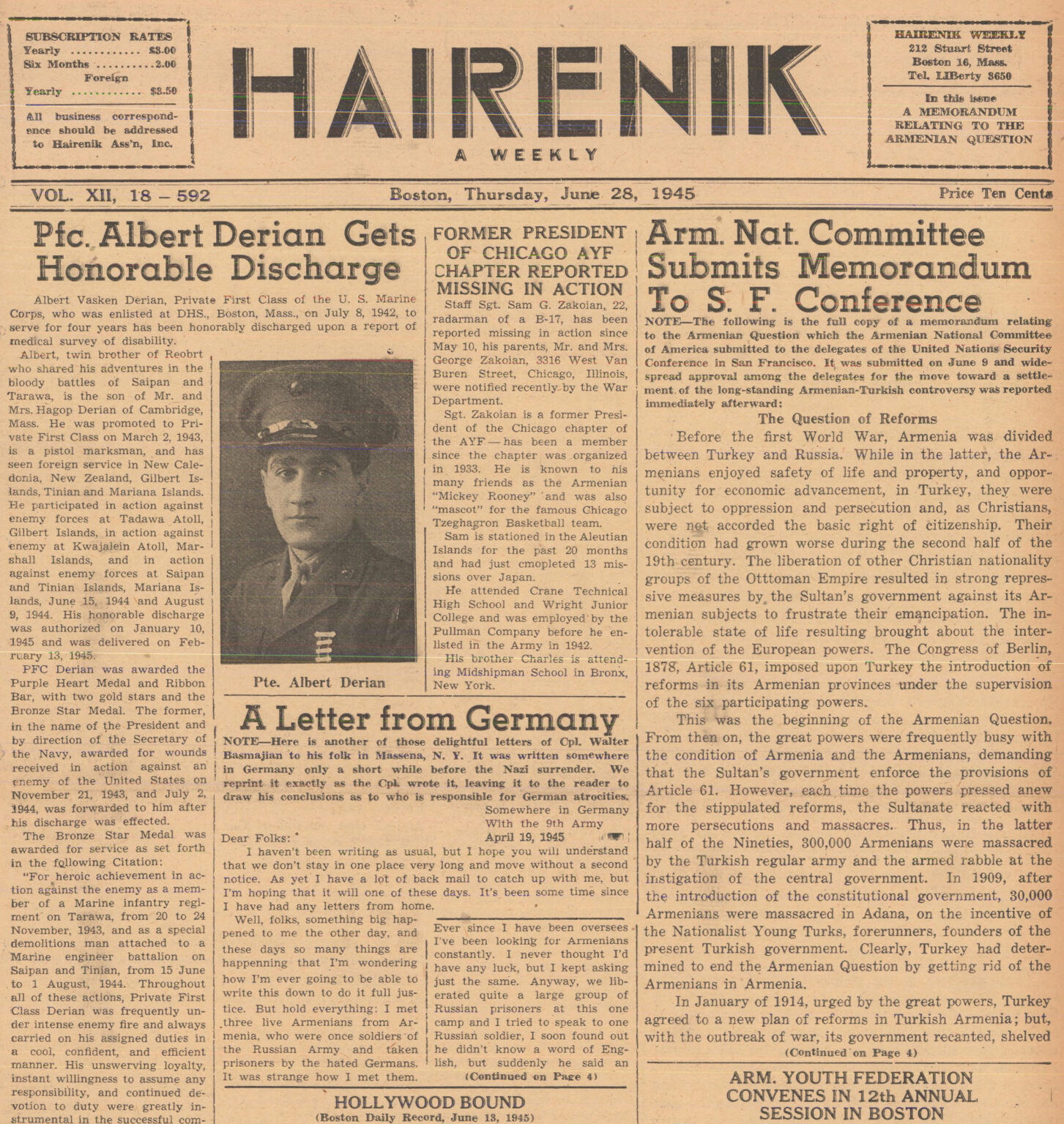The Armenian Weekly: 90 years of service to the cause of Armenian justice