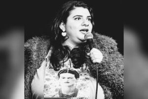 Mary Basmadjian performing stand-up - The Armenian Weekly