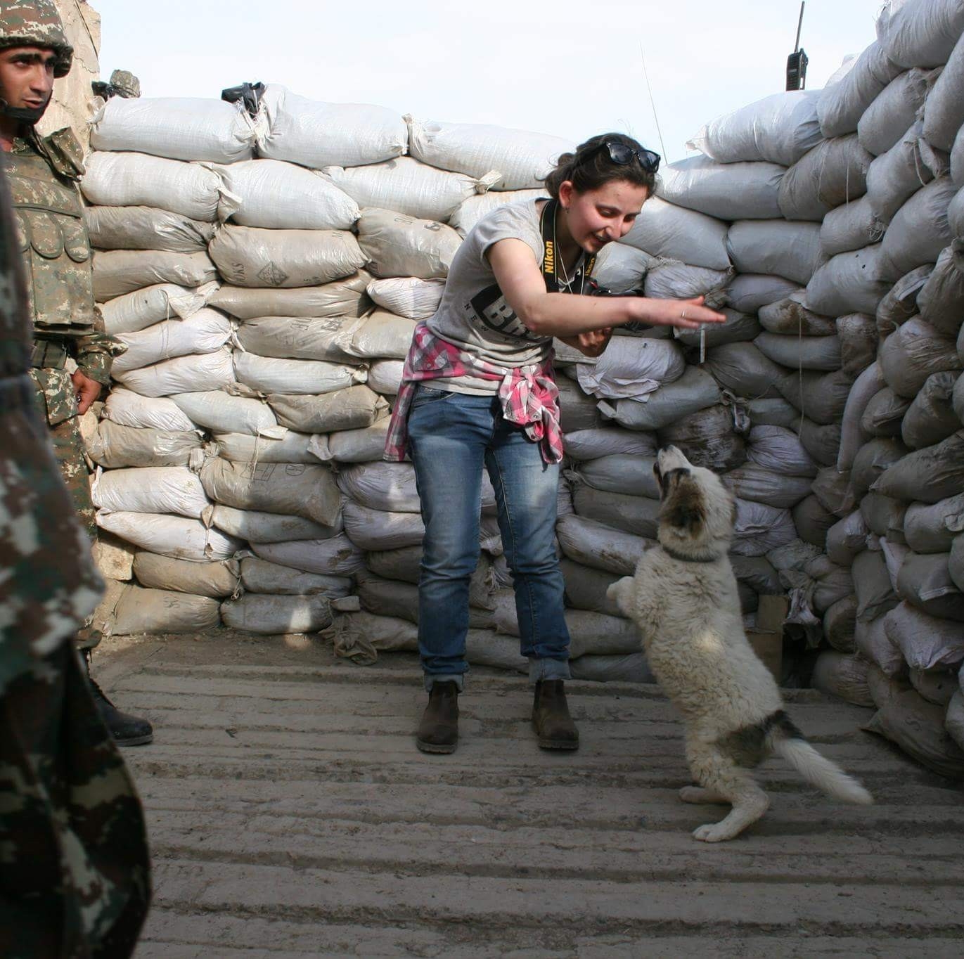 Knar Babayan at military position - The Armenian Weekly